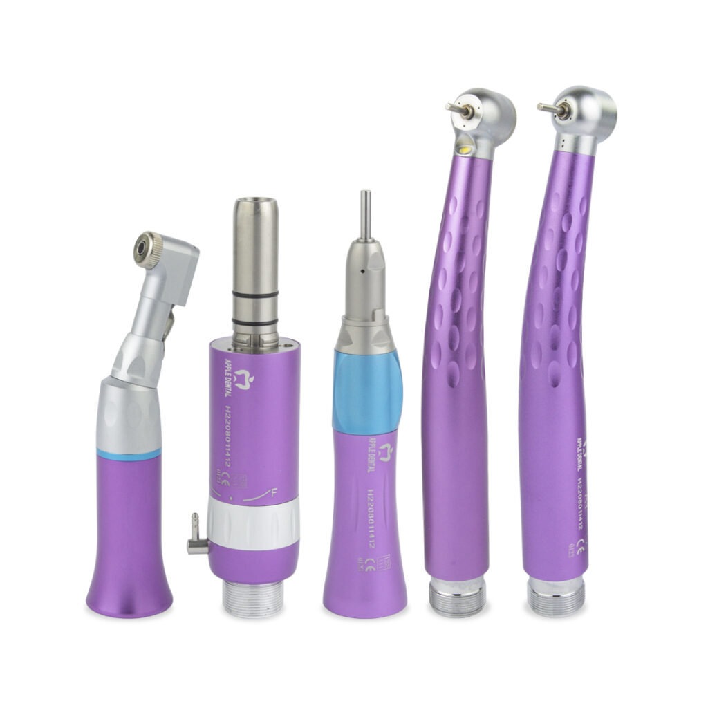 Kit de piezas de mano alta y baja velocidad en maletín Apple Dental 6B - Depósito Dental REISIX