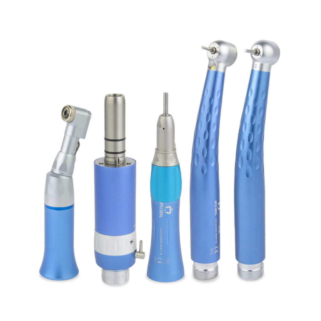 Kit de piezas de mano alta y baja velocidad en maletín Apple Dental 6B - Depósito Dental REISIX